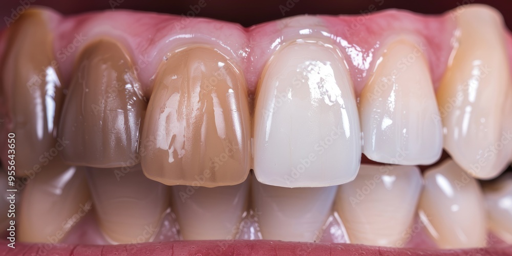 Discoloration preparation for dental crown before after dental all ...