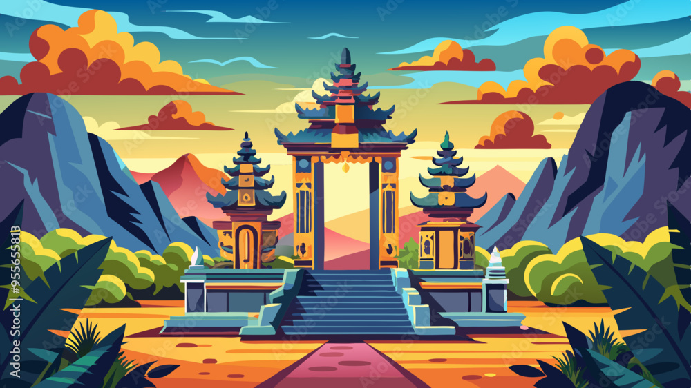 Stunning view of the Handara Iconic Gate located in North Bali ...