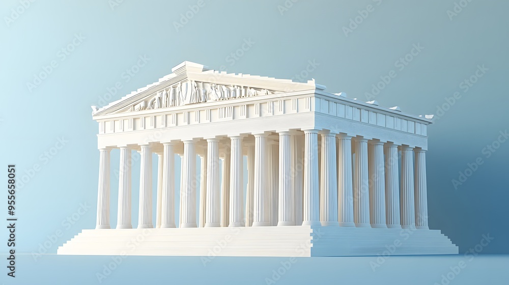 25. **Design a 3D paper cut of the Parthenon in Athens, showcasing its ...
