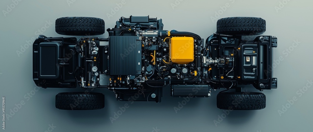 The cross section view of a high tech power cell features intricate ...