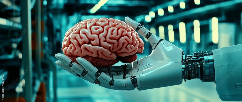 An illustration showing the future interaction between the human brain ...