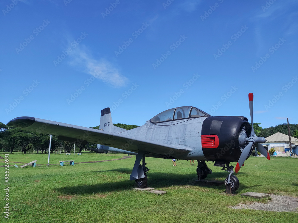 T-28 Trojan (Tora-Tora) model displayed in the Air Force City Park in ...