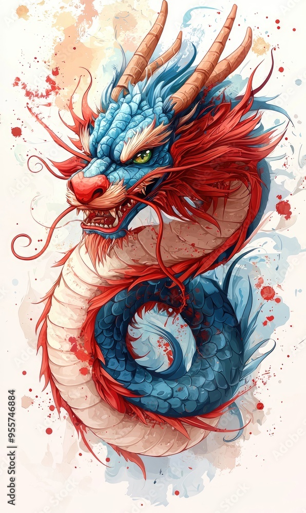 Dragon imagery: picture illustrating dragon with its characteristic ...