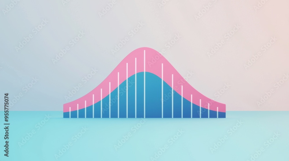 Colorful Normal Distribution Graph Illustration 3d Illustration Of A Normal Distribution Graph