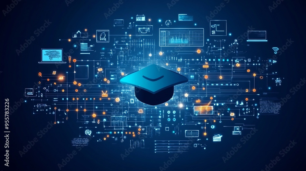 Infographic educational technology trends with adoption stats benefits ...