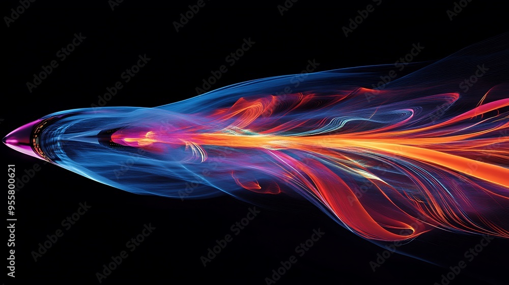 CFD Simulation of Airflow Around Aircraft Wing Highlighting Pressure ...