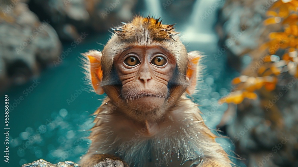 Cliff Breeding Monkeys: A Natural Wonder of the Animal Kingdom Stock ...