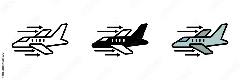 Tailwind icon, A wind blowing in the same direction as an aircraft's ...