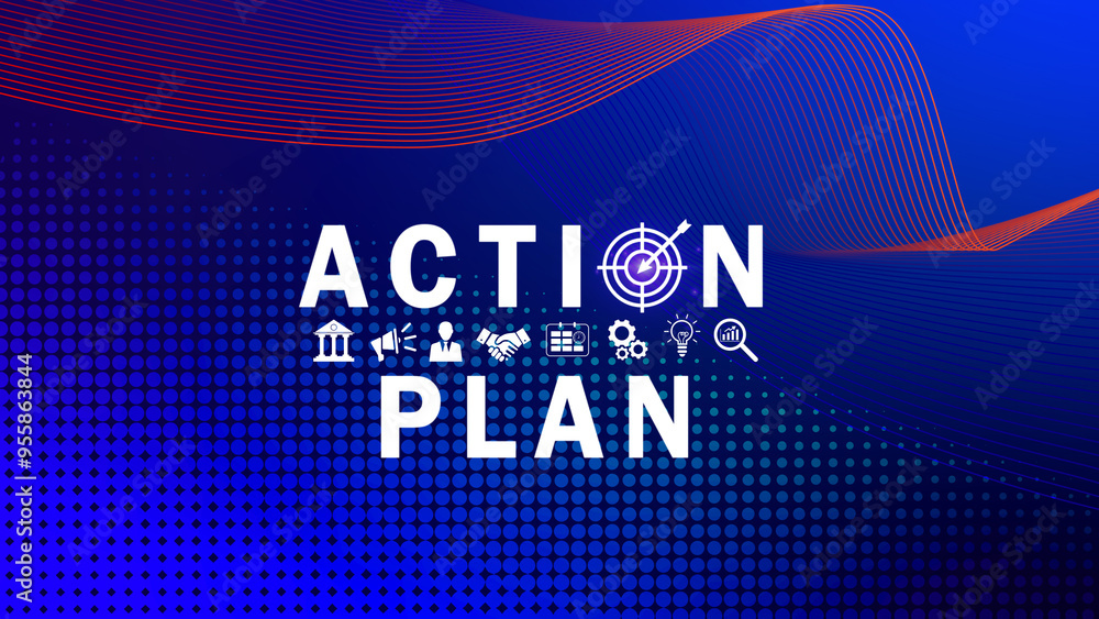 Action plan concept, Business and marketing, objective, strategy, Plan ...