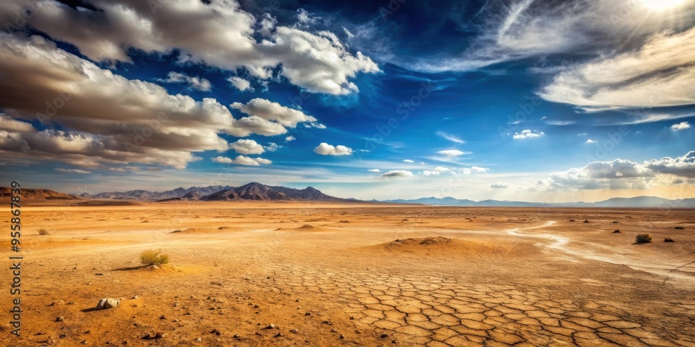 Desolate and unforgiving landscape of a barren wasteland, barren ...