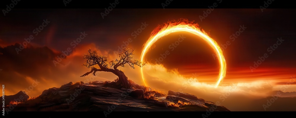 Rare Brocken spectre phenomenon on misty mountain captured in a moody ...