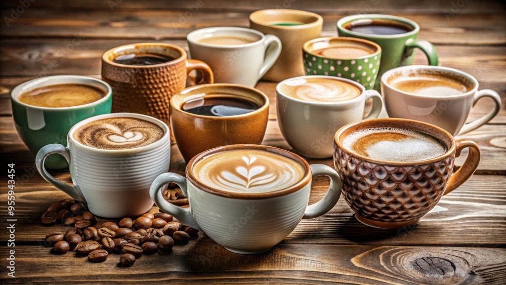 Coffee Cup Collection with various designs and sizes for coffee lovers ...