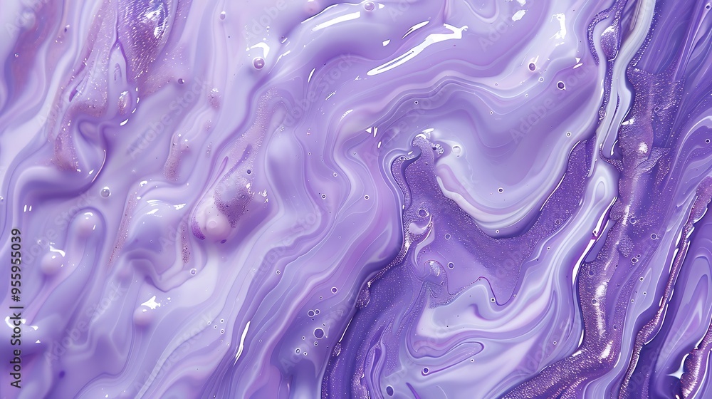 A close-up slime texture wallpaper in purple and lavender hues ...