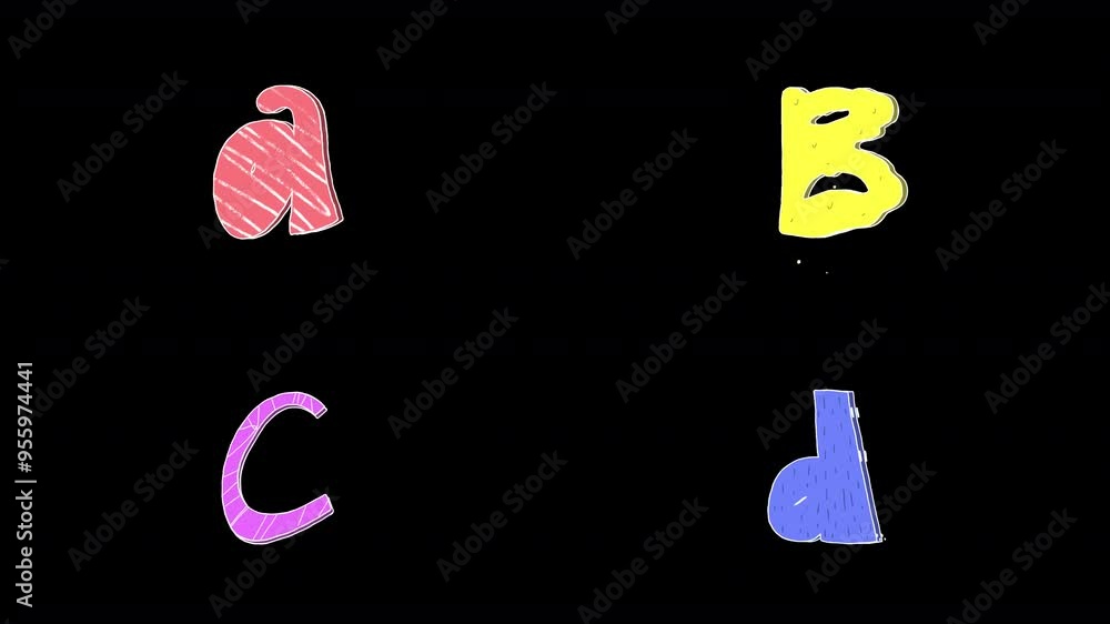 Cartoon Animated Alphabet motion graphics pack offers a playful ...