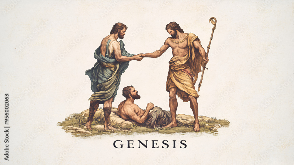 Biblical Story of Cain and Abel from the book of Genesis Religious ...