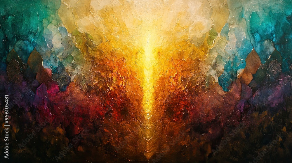 62. A religious art piece that uses art to explore spiritual themes ...