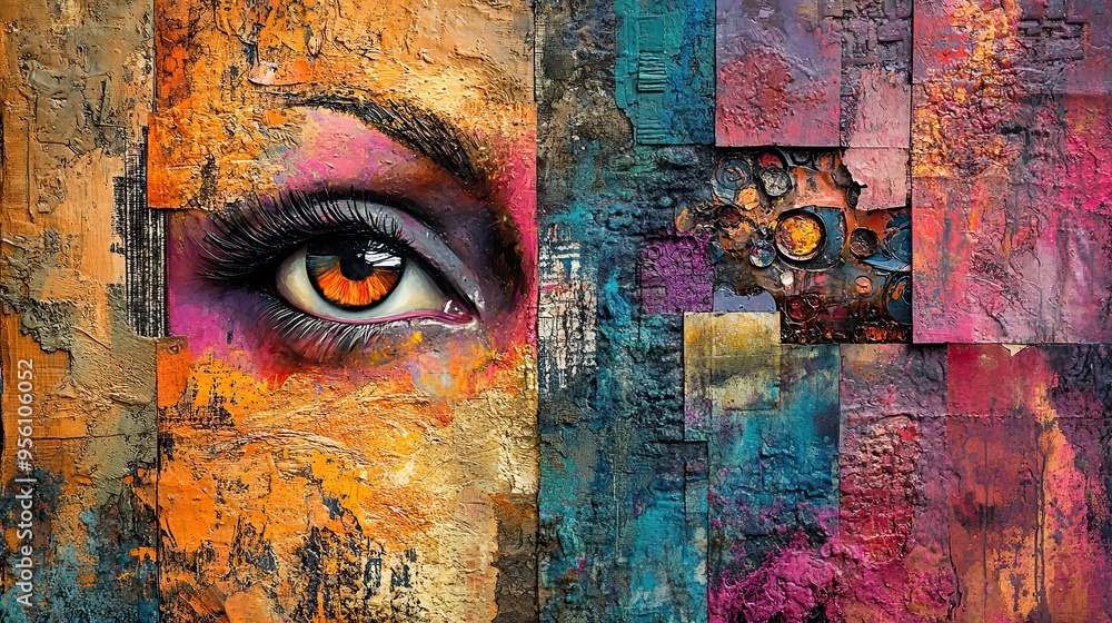 55. A mixed media piece that is a combination of different art forms ...