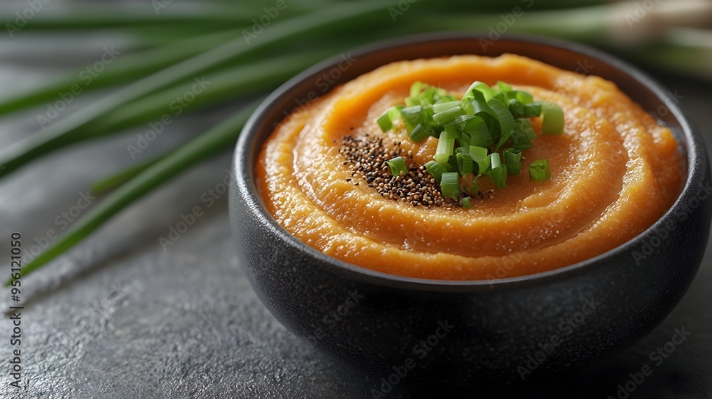 Authentic Japanese Miso Paste with Shichimi Togarashi and Green Onions ...