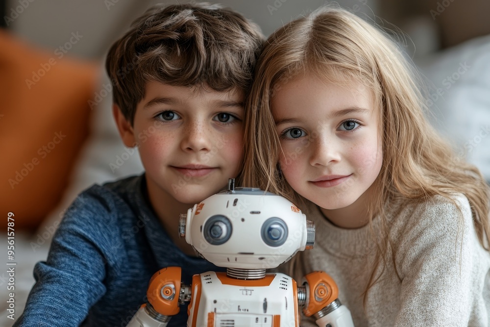 If your dream it you can build it. Portrait of two adorable young ...