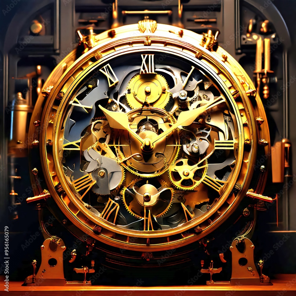 Clock, clock tower, clock design, mechanical, time, luxury watch, gold ...