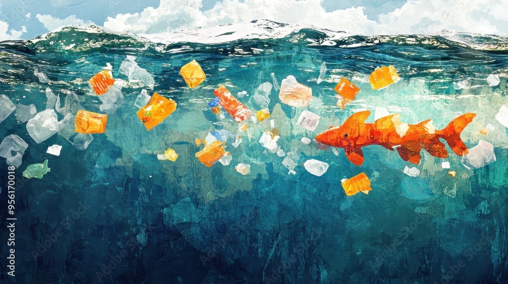 Troubles of the Deep: Aquatic Plastic Pollution in Watercolor ...
