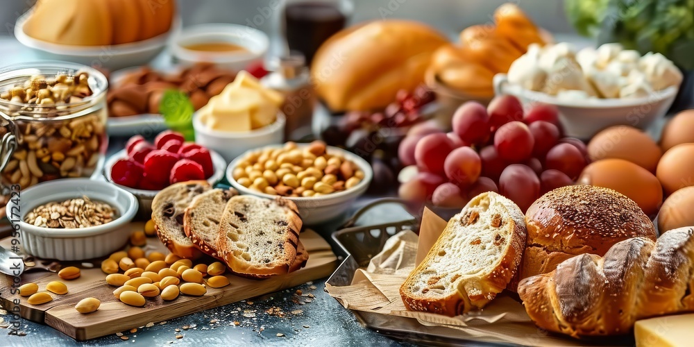 A Collection of Food Items Presenting Potential Hazards for Individuals ...