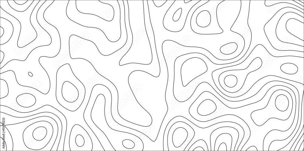 Modern Topographic map background geographic line map with elevation ...