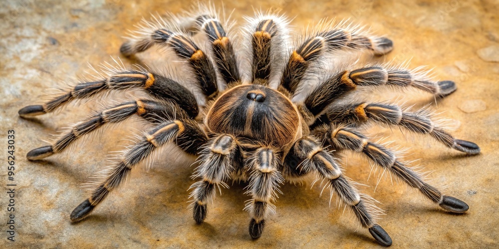 Bird Eye View of a Hairy Legged Tarantula Spider (Tliltocatl ...