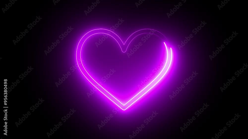 White heart icon transformation animation from outline to red filled ...