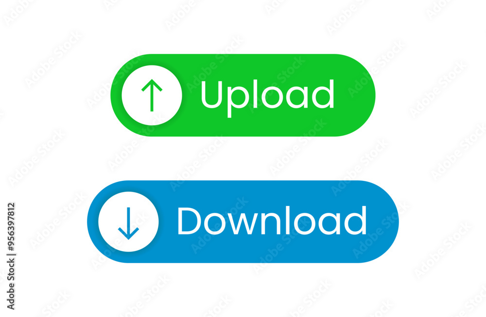 Vector Upload and Download Buttons for UI UI Vector Graphics: Upload ... Vector Upload and Download Buttons for UI UI Vector Graphics: Upload ...
