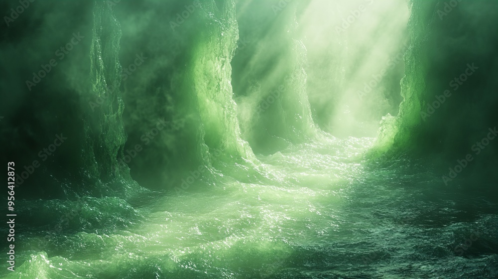 Abstract organic alien coral underwater forms background with unique ...