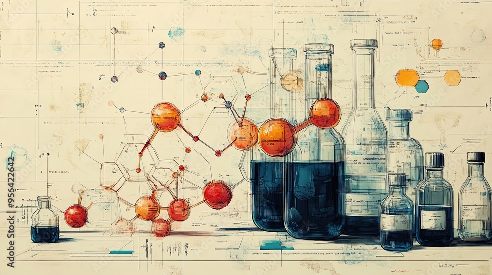 17. Precise detailed graphic elements collection for a scientific ...