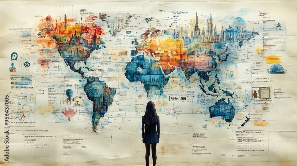 Illustrated mind map human rights topics exploring civil rights ...