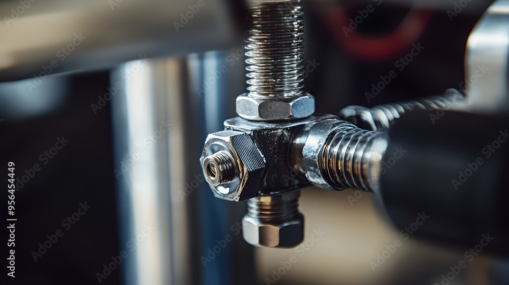 Macro Photograph Highlighting the Screw Threads and Attachment Points ...