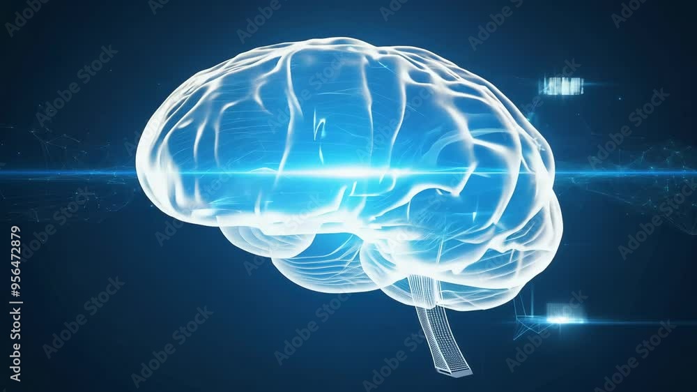 "Artificial intelligence brain animation with big data flow analysis ...