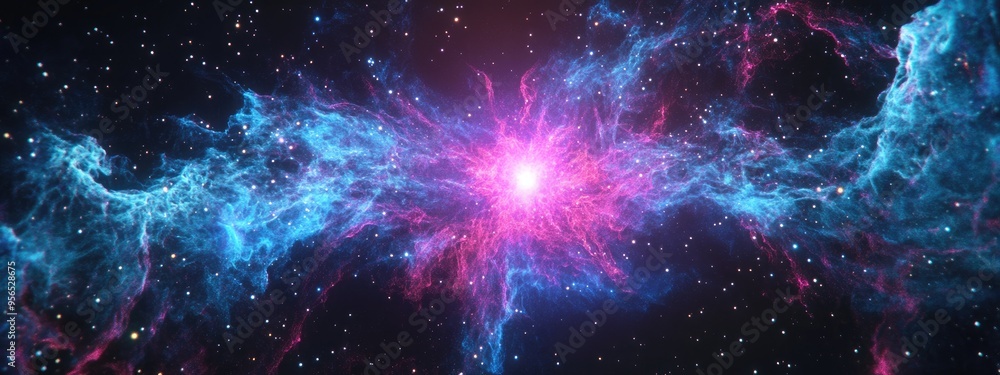 3D cartoon rendering showcasing the Crab Nebula M1 a supernova remnant ...
