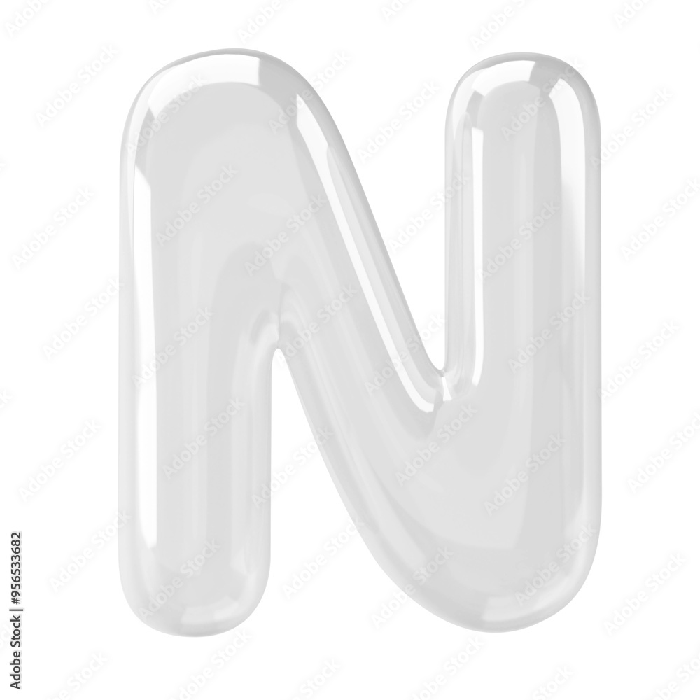 Poster Letter N png 3D bubble alphabet, transparent background – Wall ...