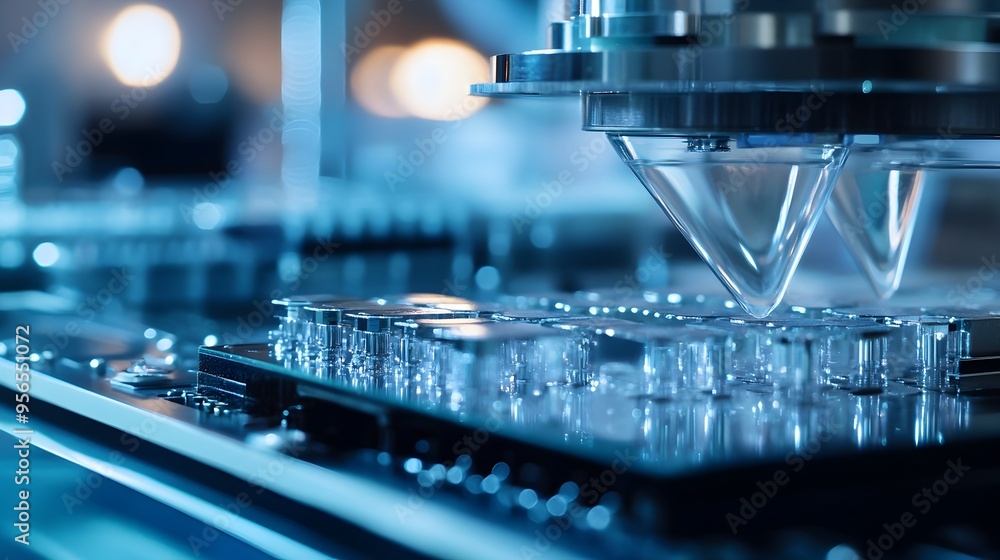 Precision Macro Photography Capturing Semiconductor Components in ...