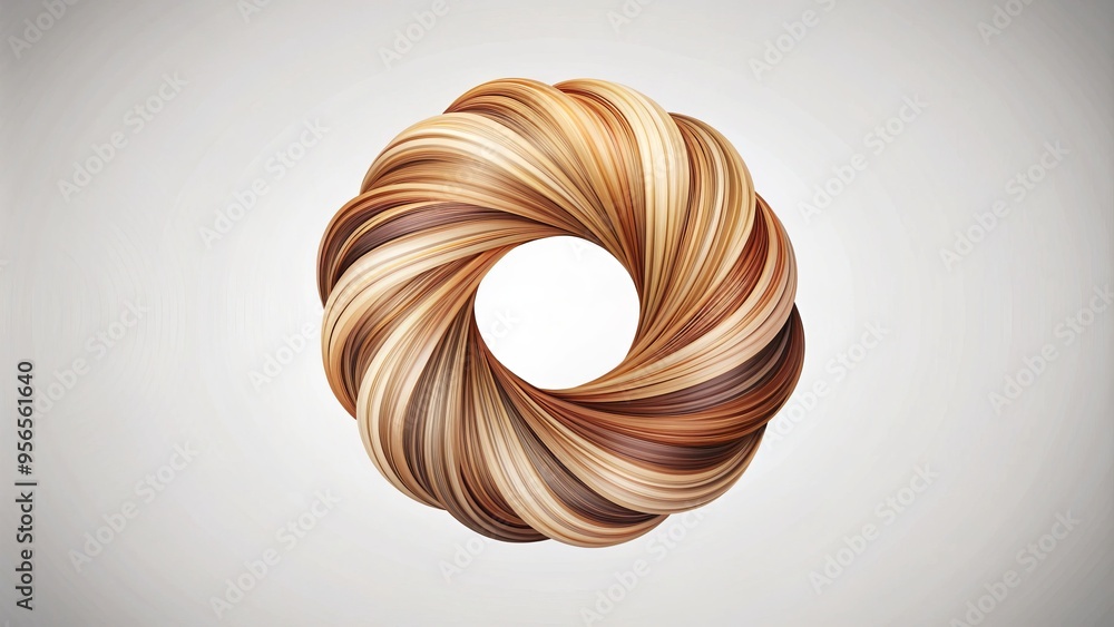 Stylish hair strands curved to form a creative logo design concept ...