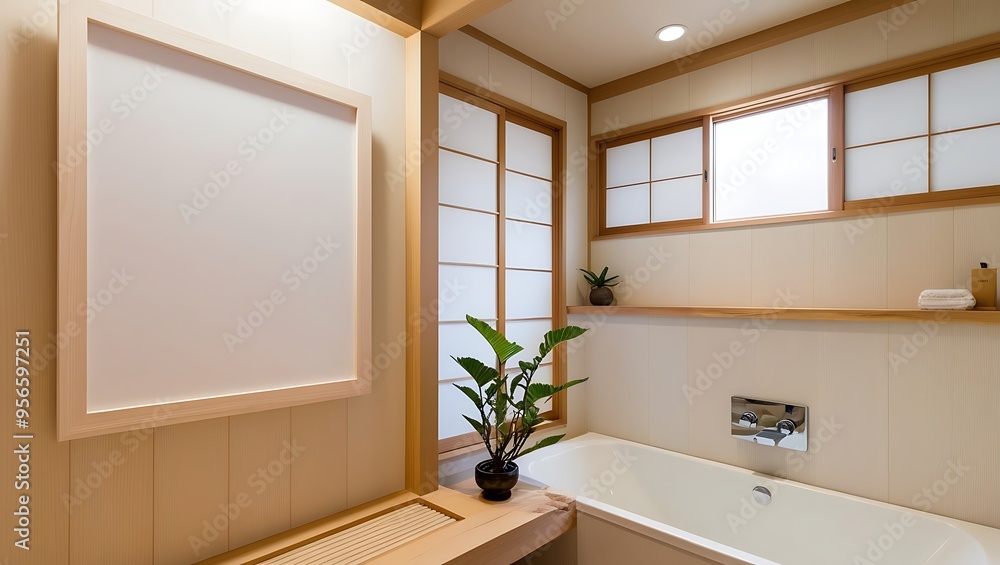 Sophisticated Frame Poster Mockup with Minimalist Interior Design ...