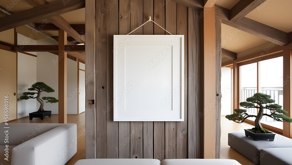 Sophisticated Frame Poster Mockup with Minimalist Interior Design ...