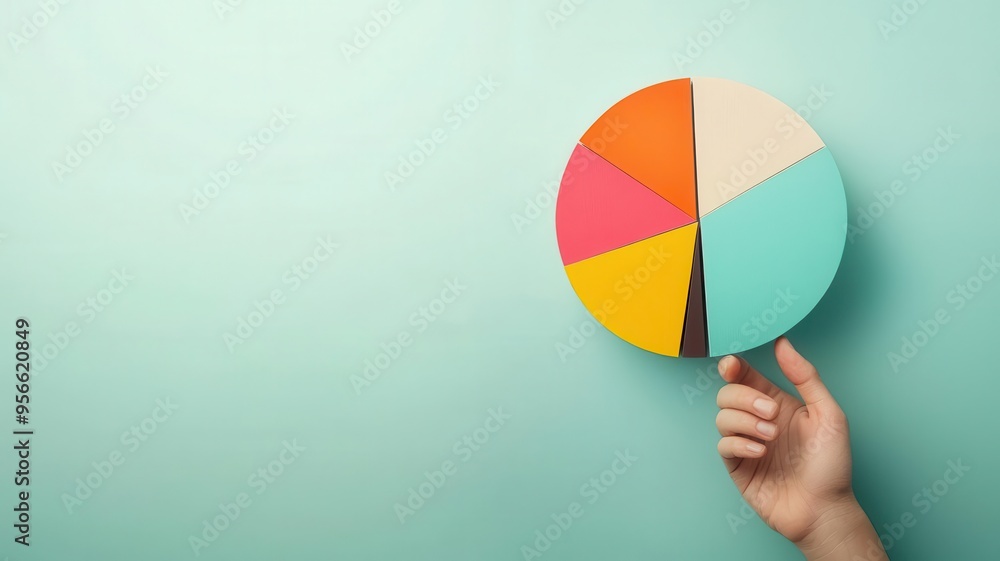 Business plan presentation with a pie chart and revenue projections ...