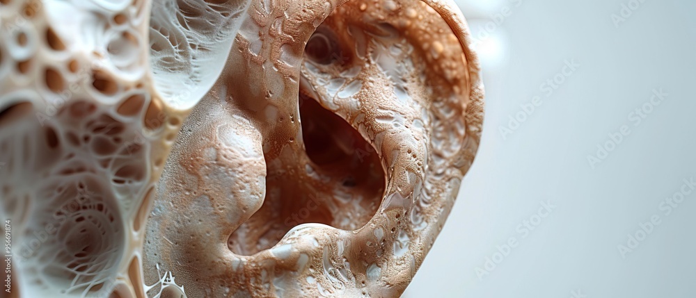 Anatomy of the human ear and the speaker of sound. Hearing loss caused ...