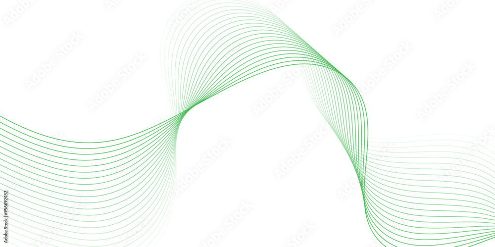 Abstract green lines for website, banner and brochure, Curve flow ...