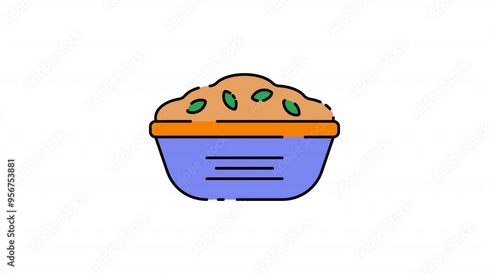 Cookie Dough Motion Graphic, Animated Alpha channel, transparent ...