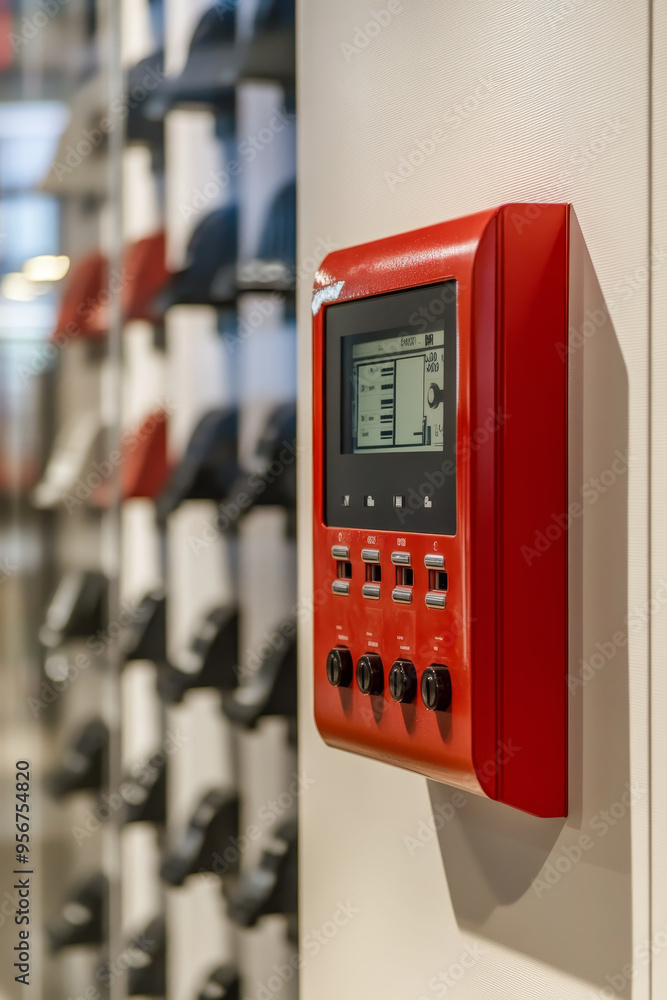 Foto de Fire alarm control panel integrated into sleek wall design ...