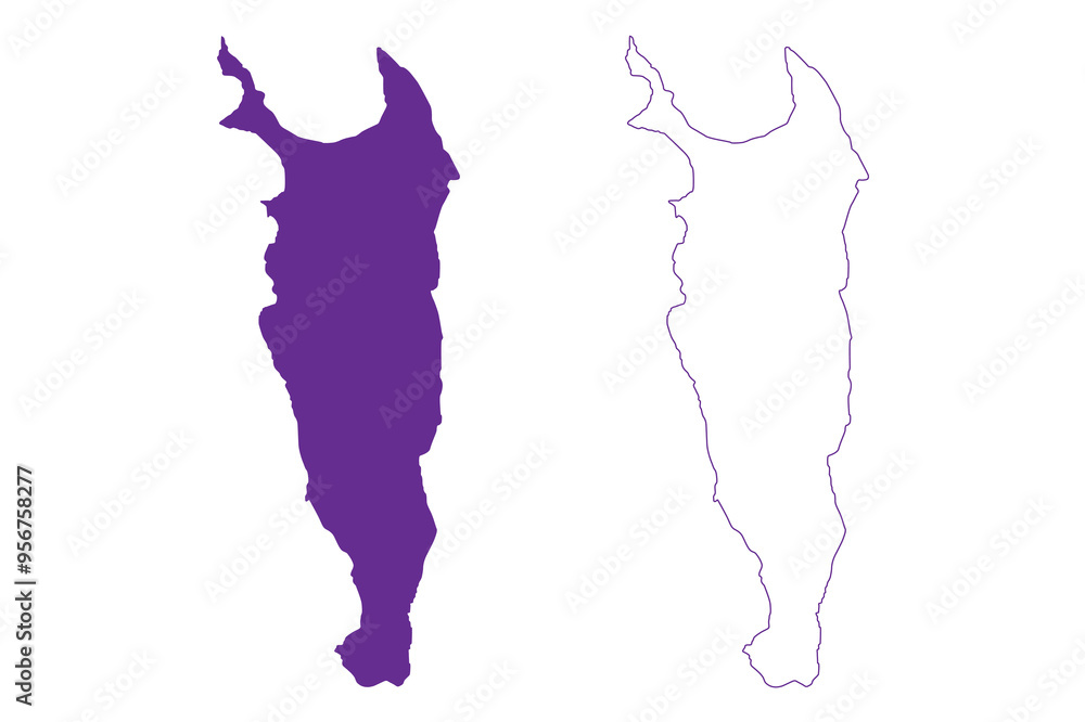 Rebun island (Japan, East Asia, Japanese archipelago) map vector ...