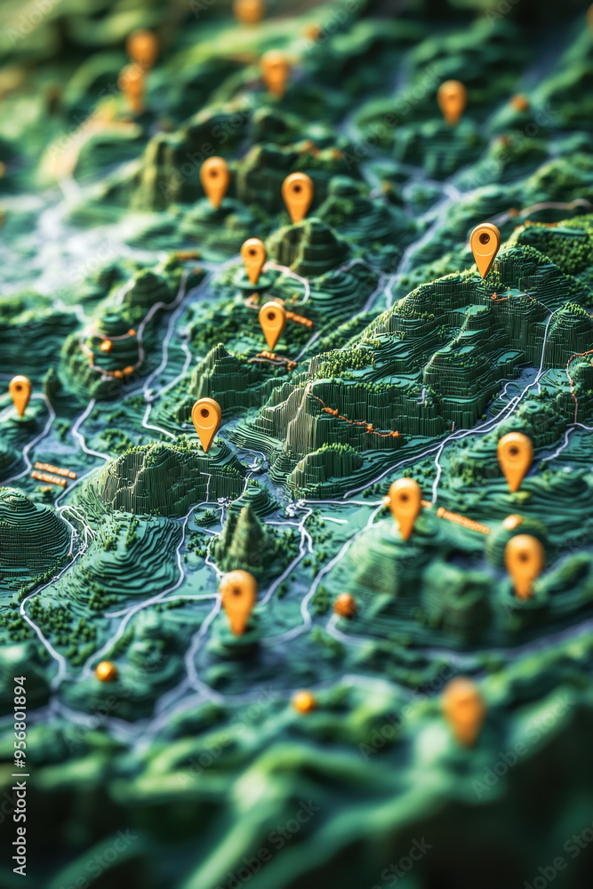 Sustainability Map, A global map featuring markers that track ...
