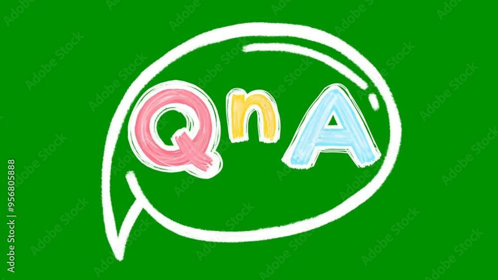 Question and answer animation on green screen background. QnA animation ...