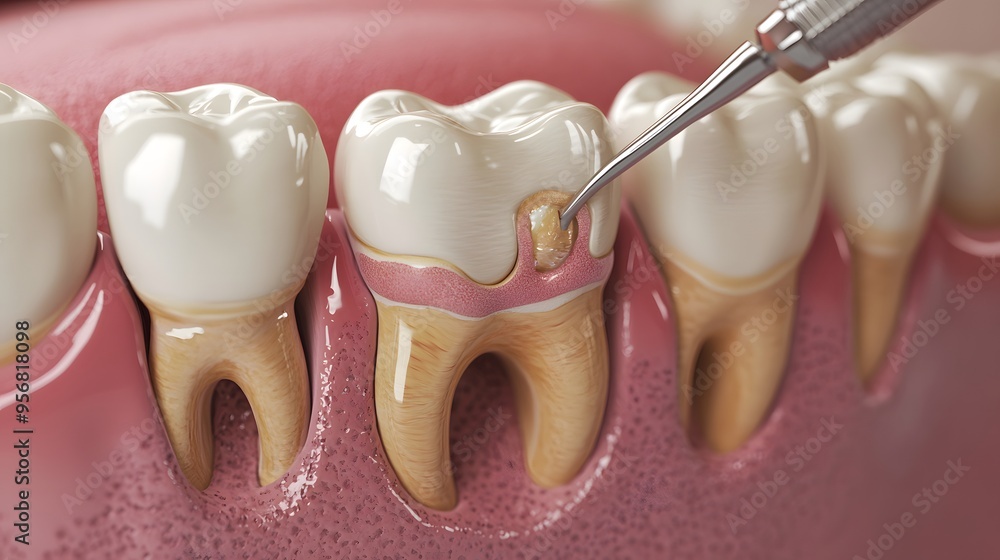 Root Canal Procedure Illustrating Dental Nerve Removal: An illustration ...